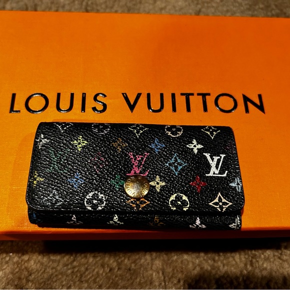 Louis Vuitton | Accessories | Authentic Louis Vuitton Black Multicolor ...